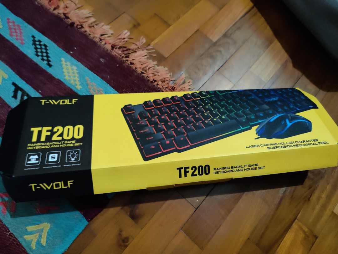 T-Wolf TF200 Mechanical Rainbow Backlit Keyboard + Mouse, Computers ...