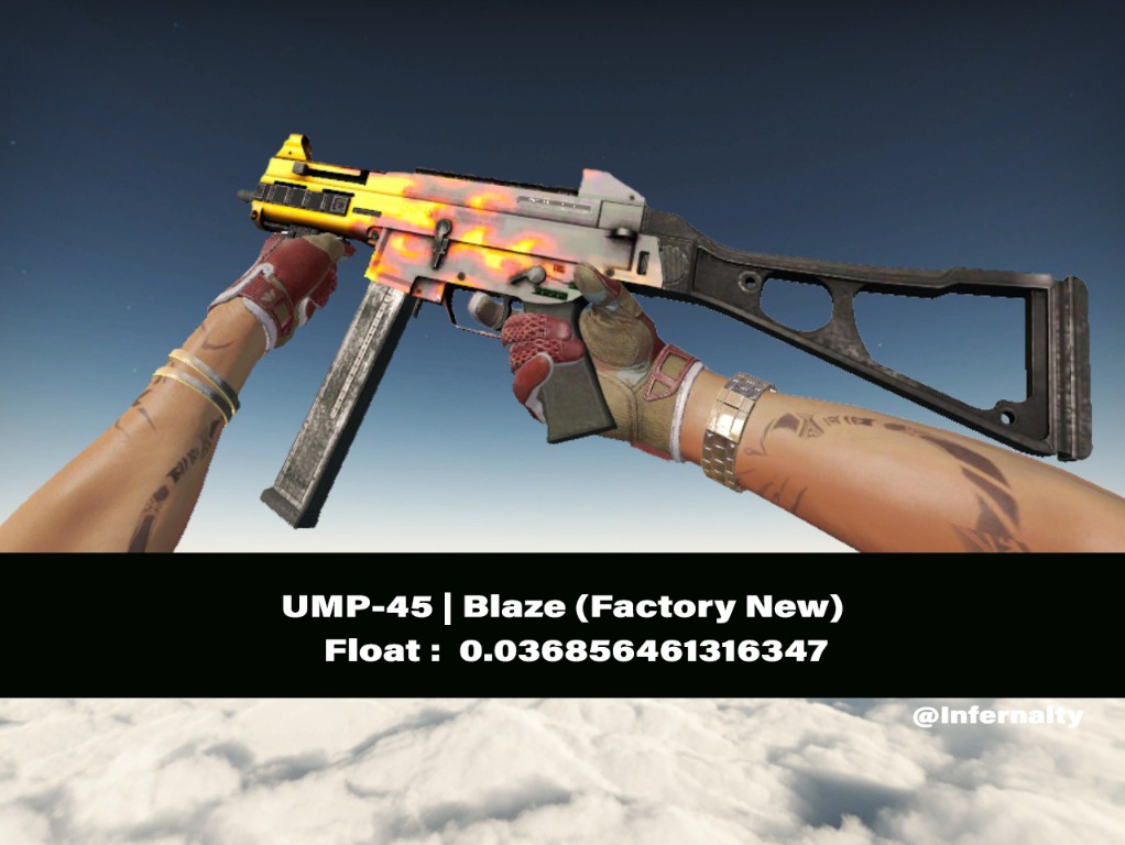 UMP-45 Blaze FN CSGO SKINS KNIVES, Video Gaming, Gaming Accessories, In ...