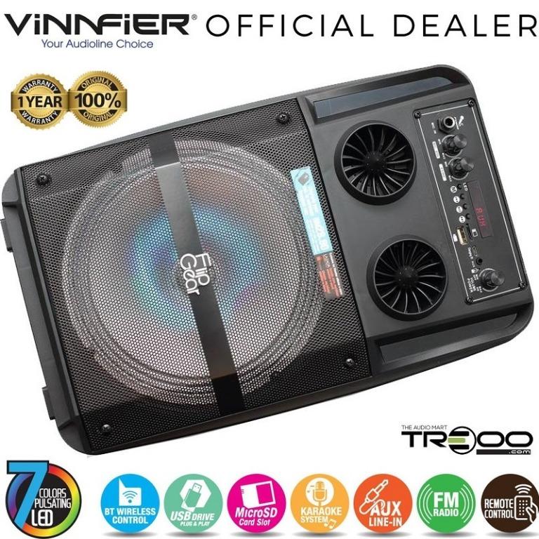 Vinnfier FlipGear Tango 211 WM Wireless Bluetooth Portable Speaker with Wireless Handheld ...
