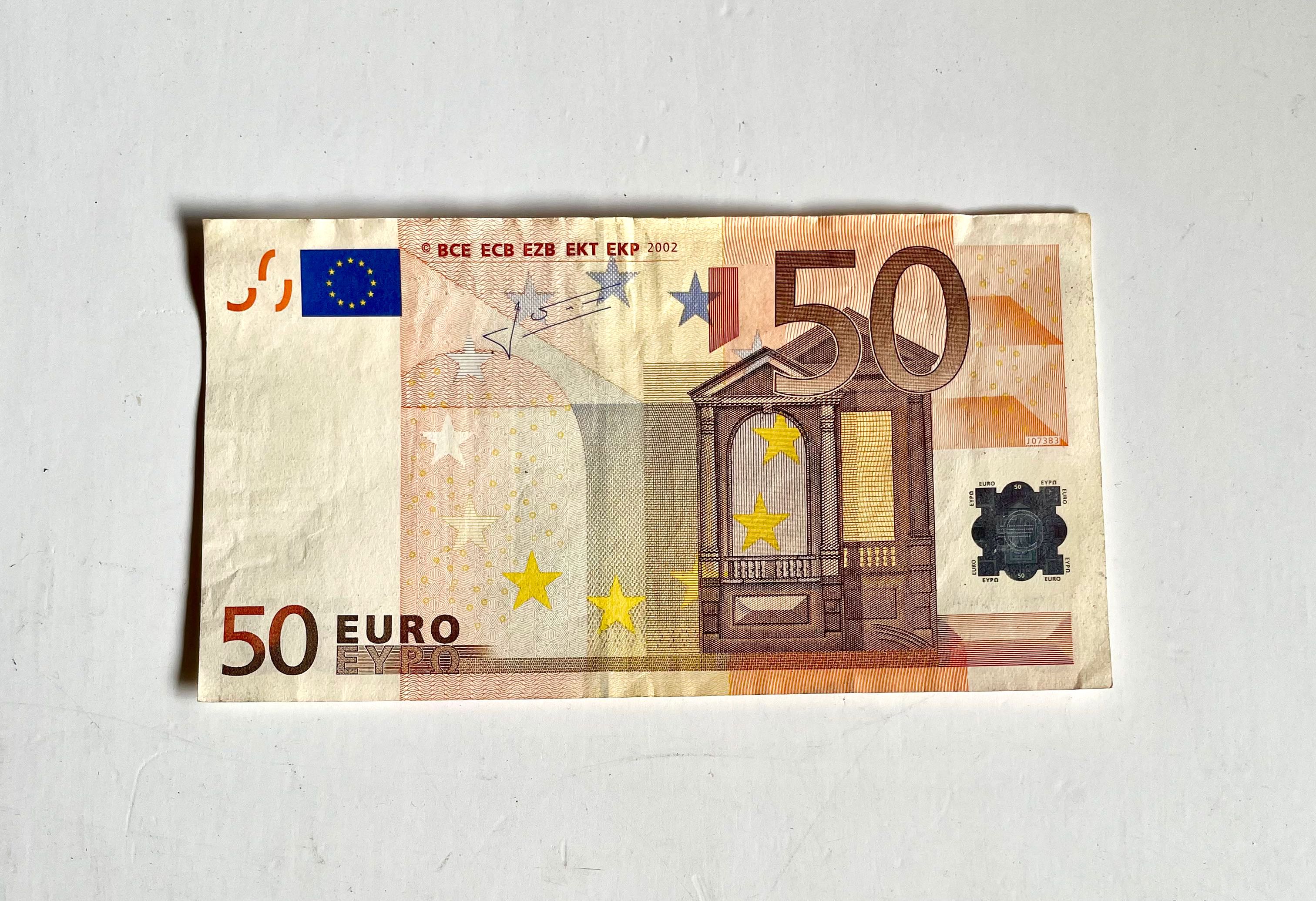 Vintage 2002 Euro 1st Series 50 Euro Note Banknote Currency Collectible ...
