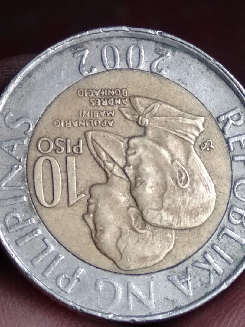 2002 10 PISO ERROR COIN, Hobbies & Toys, Memorabilia & Collectibles ...