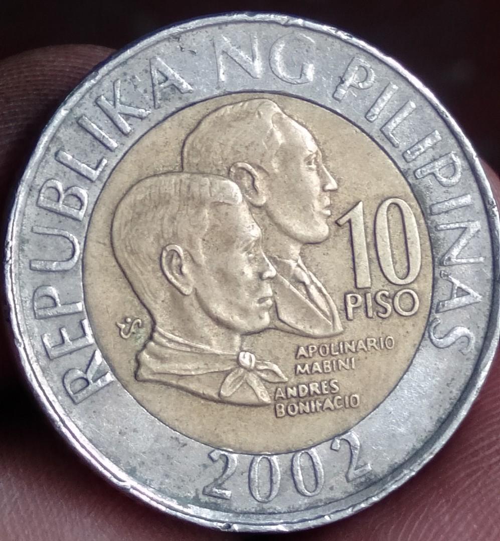 2002 10 PISO ERROR COIN, Hobbies & Toys, Memorabilia & Collectibles ...