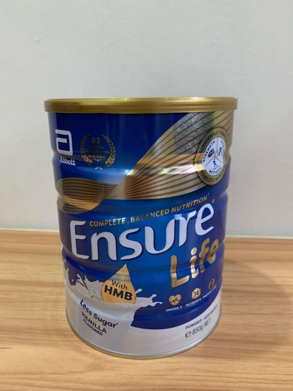 Abbott Ensure Life HMB Vanilla and wheat 850g milk, Health & Nutrition, Health Supplements ...