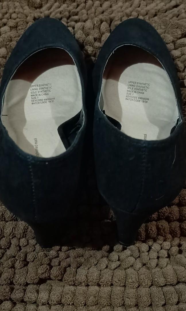 Anko heels black gamusa shoes, Women's Fashion, Footwear, Heels on ...