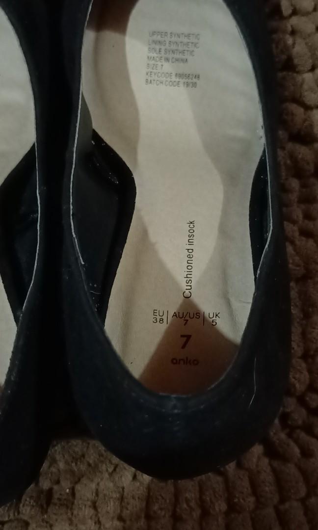 Anko heels black gamusa shoes, Women's Fashion, Footwear, Heels on ...