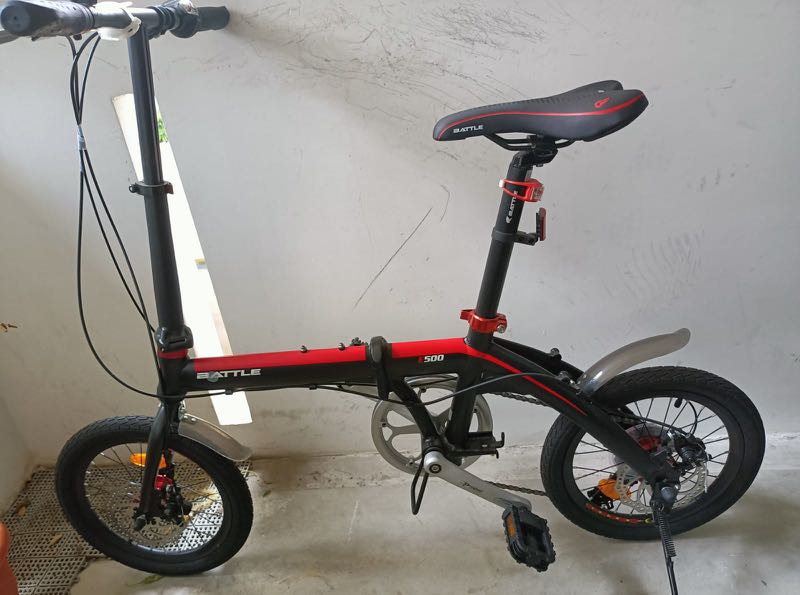 Battle Fire Red (FOLDABLE BIKE), Sports Equipment, Bicycles & Parts ...