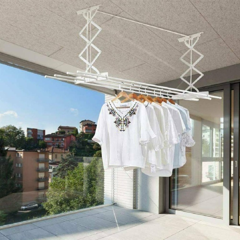 Ceiling Mounted String Chain Laundry Drying Rack 713mm - Installation ...