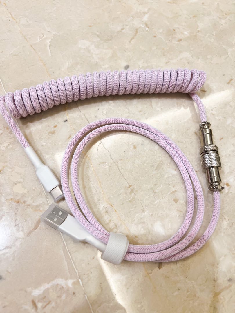 Coiled Cable Lilac / Pink Mechanical Keyboard, Computers & Tech, Parts ...