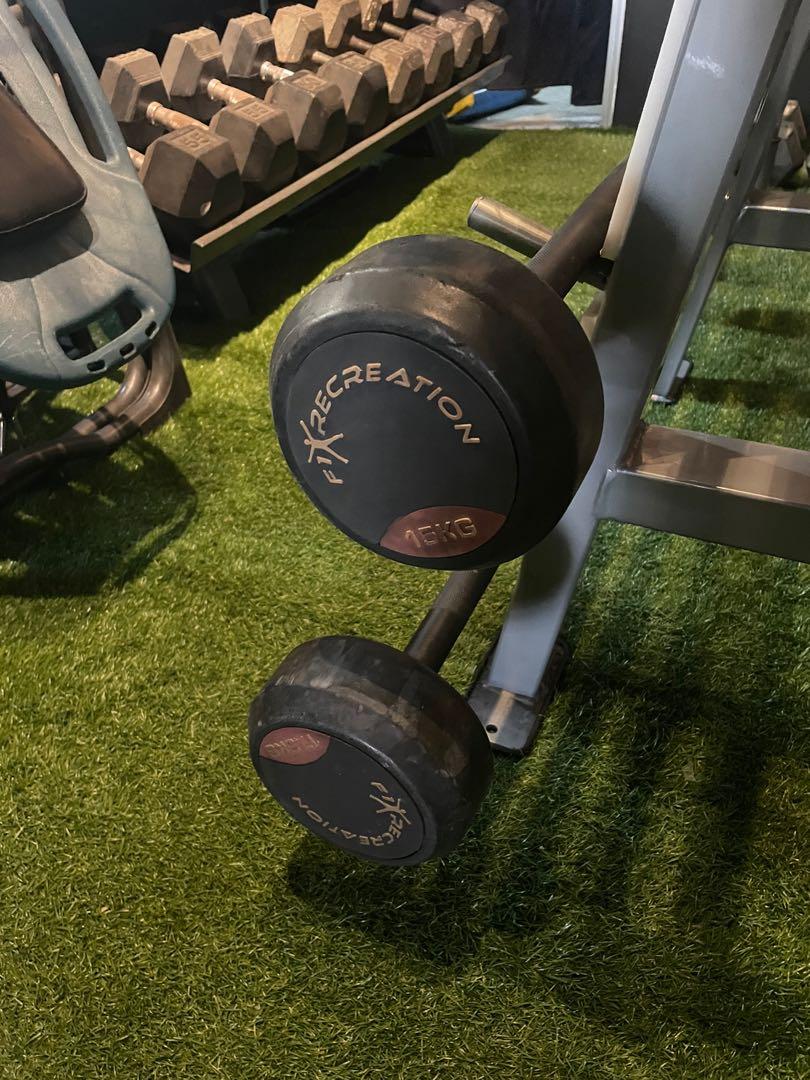 F1 recreation barbell set with matrix fitness gym rack ten pieces from ...