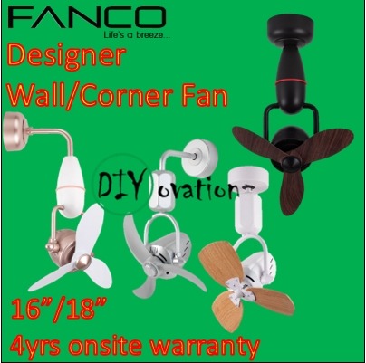 Fanco Designer Wall Fan/ Corner Fan/ Dono/ Vino/ Tristar Nano ...