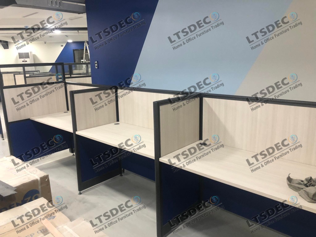 Full fabric workstation cubicle Call center table Office partition ...