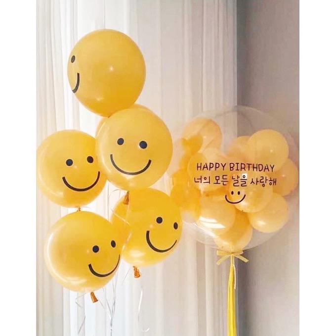 [Helium Inflated] Customised Smiley Happy Face 24inch Bubble Balloon ...