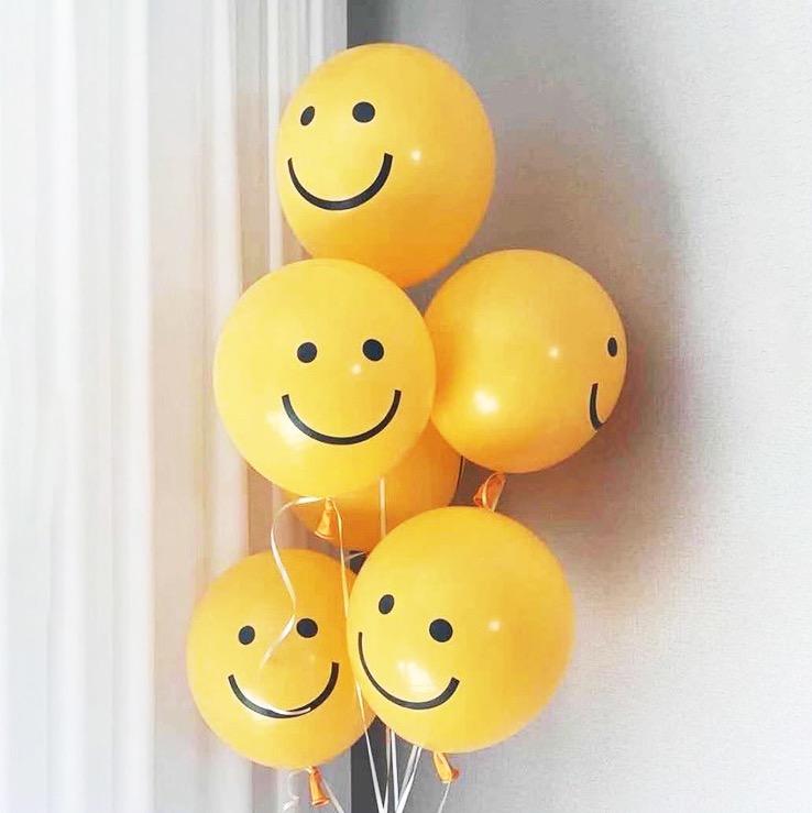 [Helium Inflated] Customised Smiley Happy Face 24inch Bubble Balloon ...