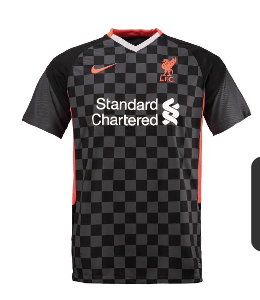 Liverpool 20-21 Puma Standard Chartered Black Football Kit Jersey Large ...