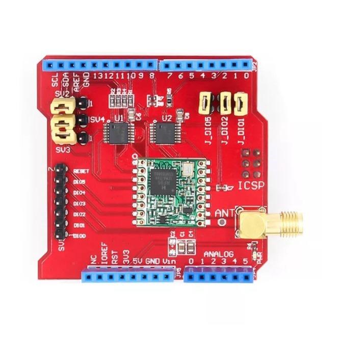(SG STOCK) LoRa Shield 915Mhz IOT Long Distance Wireless Lora Shield for Dragino Arduino ...