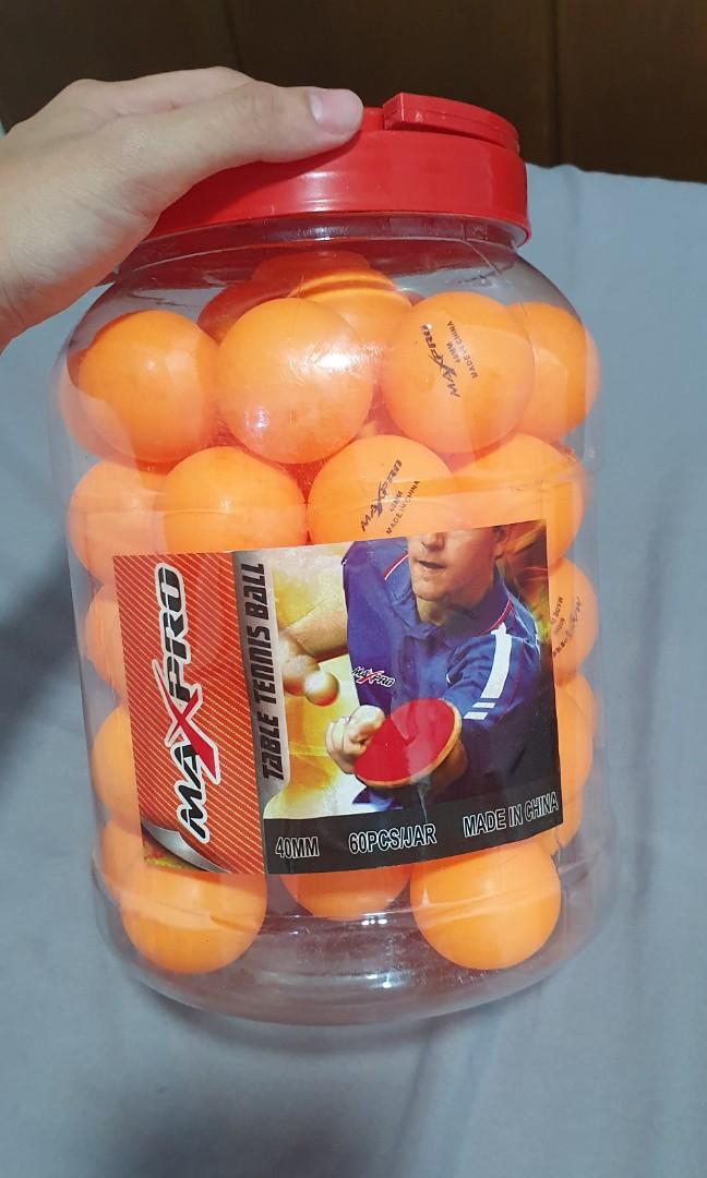 MaxPro Table Tennis Ping Pong Balls with Jar, Sports Equipment, Sports ...