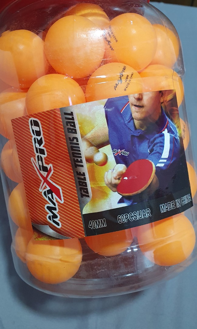 MaxPro Table Tennis Ping Pong Balls with Jar, Sports Equipment, Sports ...