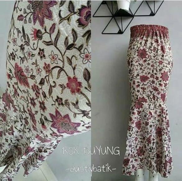 Mermaid Batik Skirt Bottoms Kebaya Mermaid Skirt, Women's Fashion ...