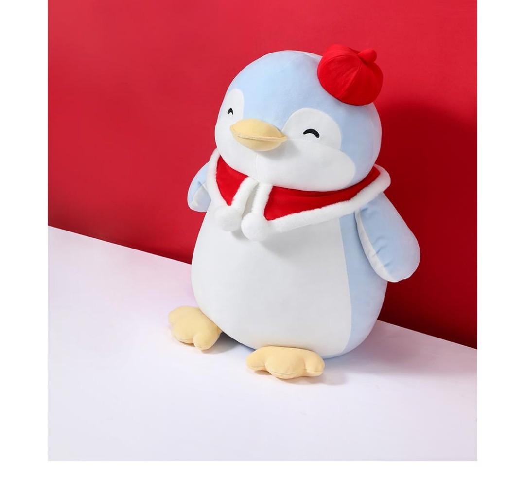 Miniso Blue Penguin Plush Soft Toy (Christmas Edition 2021), Hobbies ...