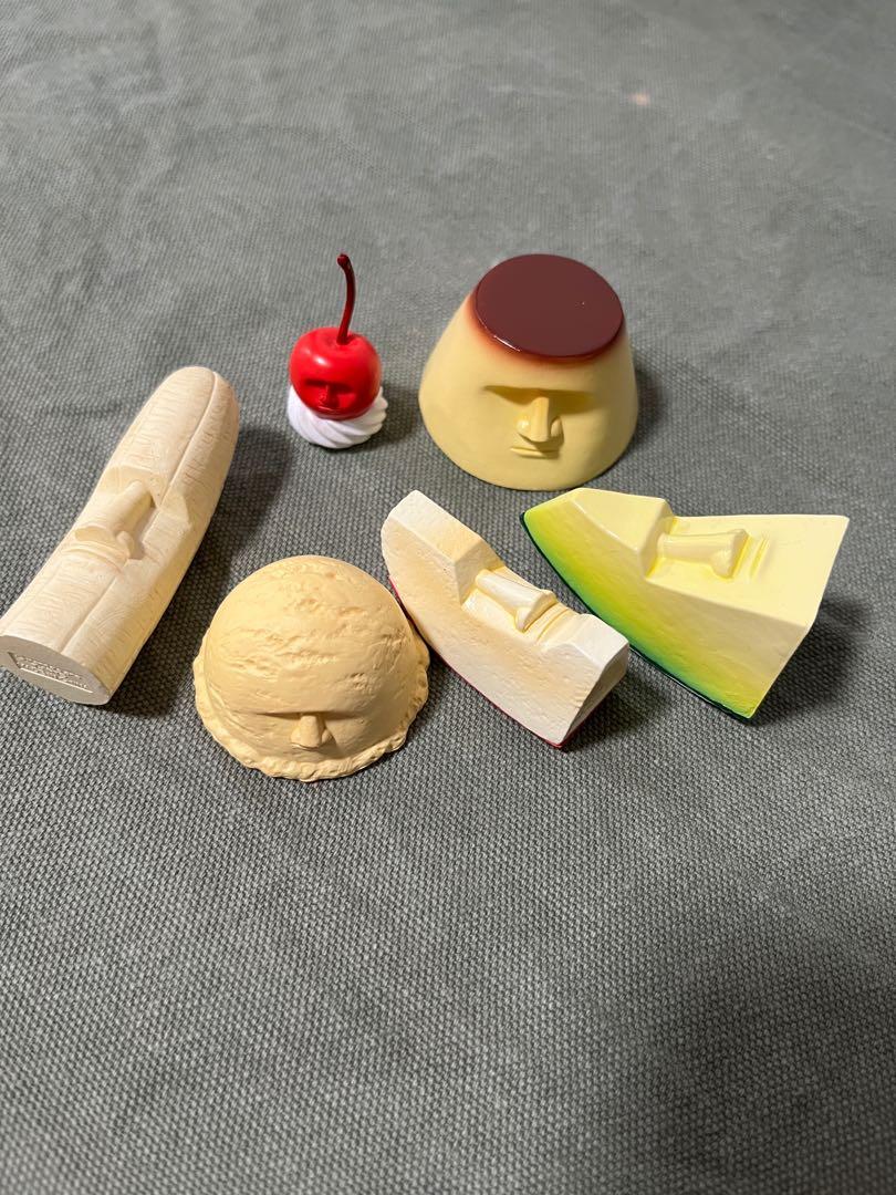 Moai A la mode Fruit face collection statue pudding melon banana ice ...