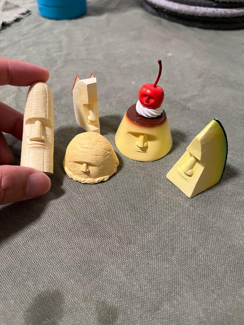 Moai A la mode Fruit face collection statue pudding melon banana ice ...