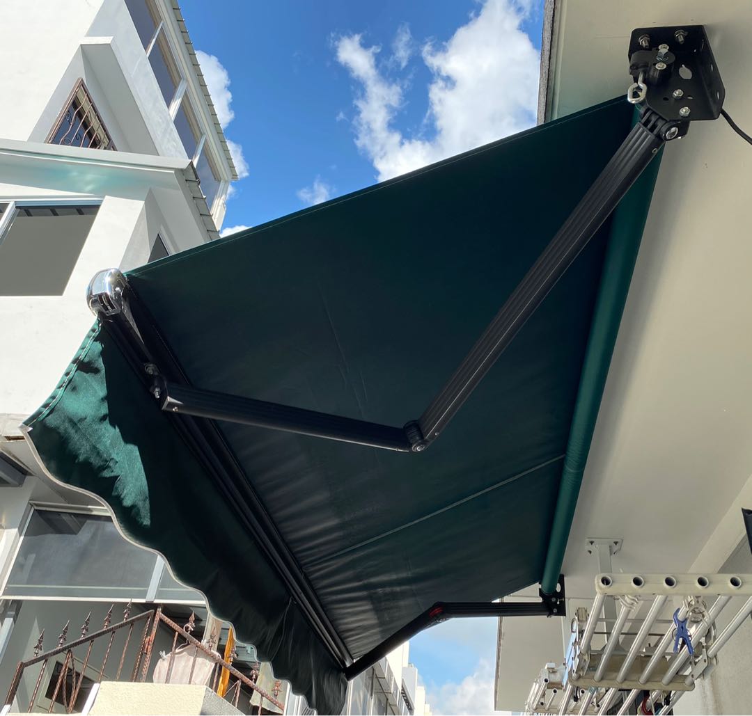Motorised Awning with built-in-gutter and remote control , Furniture ...