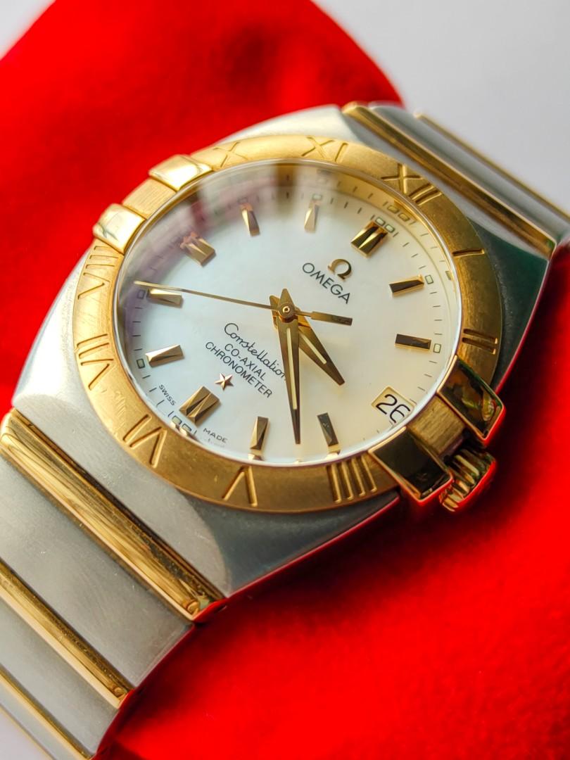 OMEGA CONSTELLATION DOUBLE EAGLE CO - AXIAL 18K GOLD MOP DIAL, Luxury ...