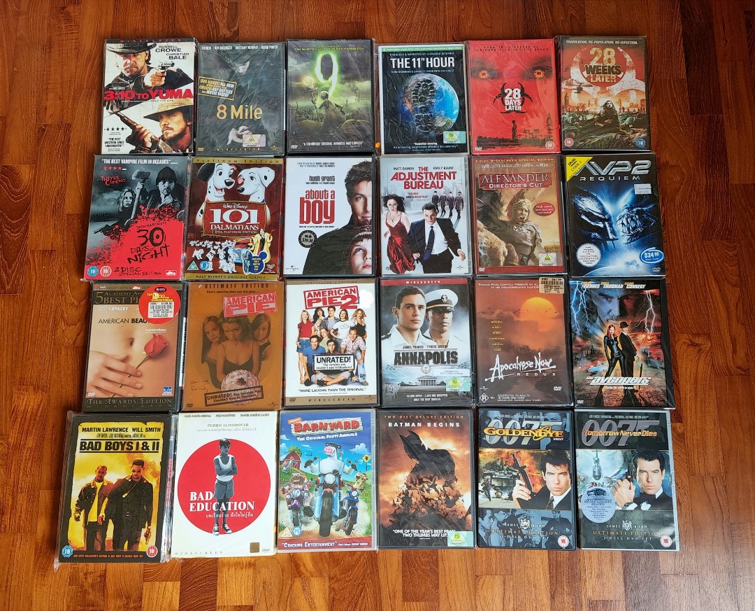 96 DVD Titles for SALE - Avengers, James Bond 007, Batman Begins ...