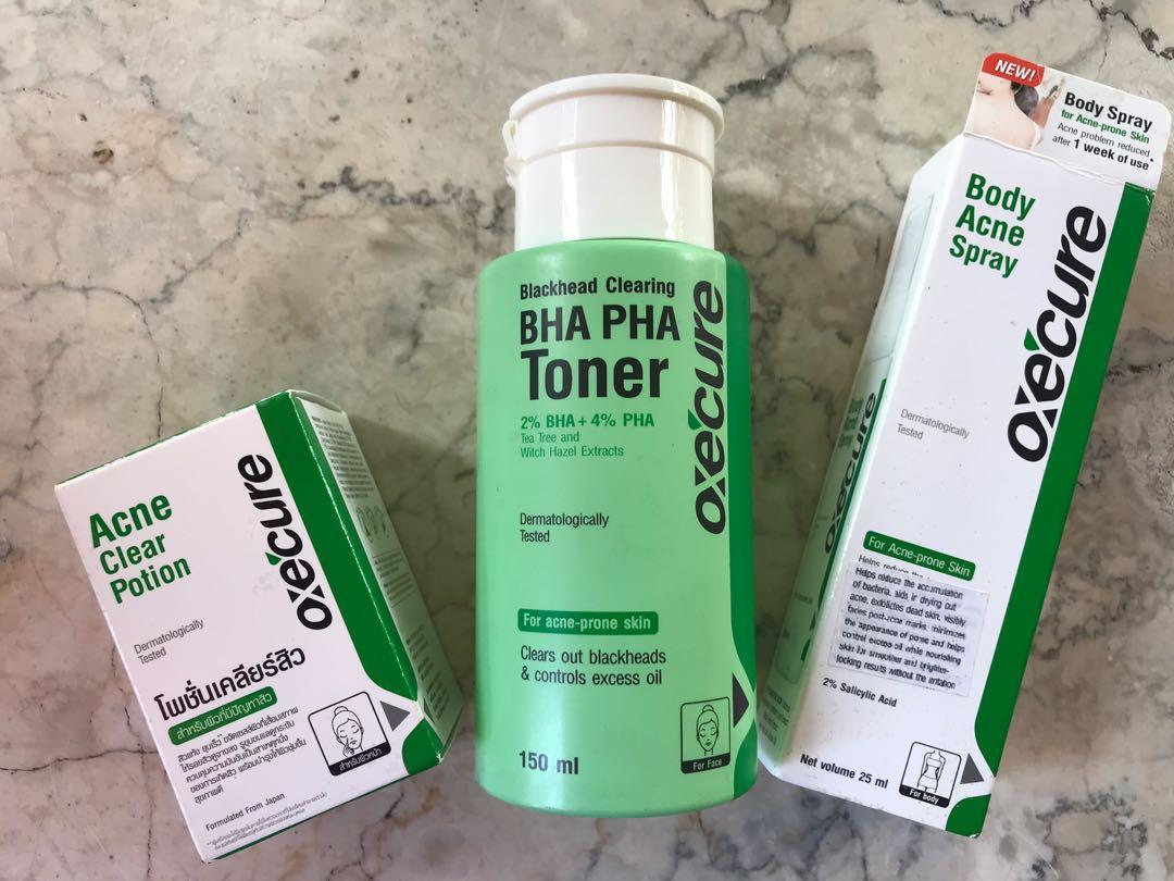 OXECURE Acne Clear Potion & Body Acne Spray, Beauty & Personal Care ...