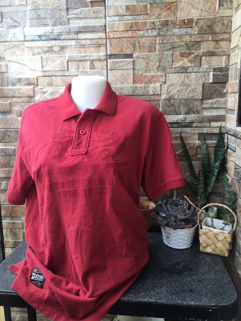 PETROL Slimfit Red Polo Shirt, Men's Fashion, Tops & Sets, Tshirts ...