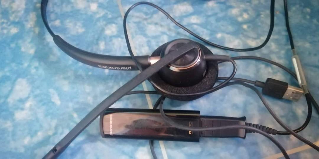PLANTRONICS HEADSET MODEL NO. DA70, Audio, Headphones & Headsets on ...