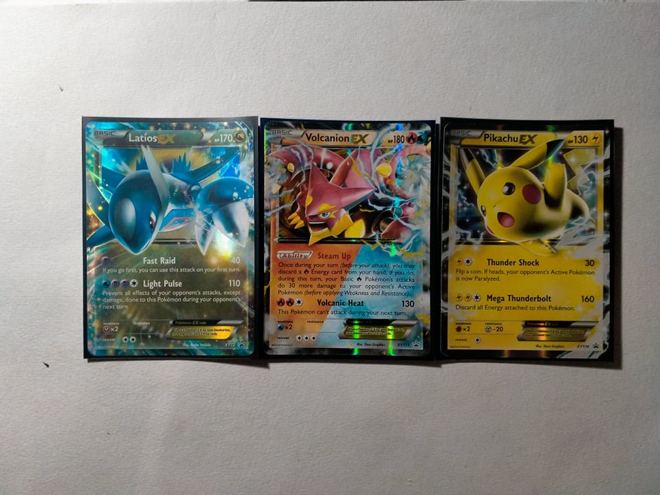 Pokemon TCG Pokemon EX Promo Cards: Latios, Volcanion, and Pikachu ...