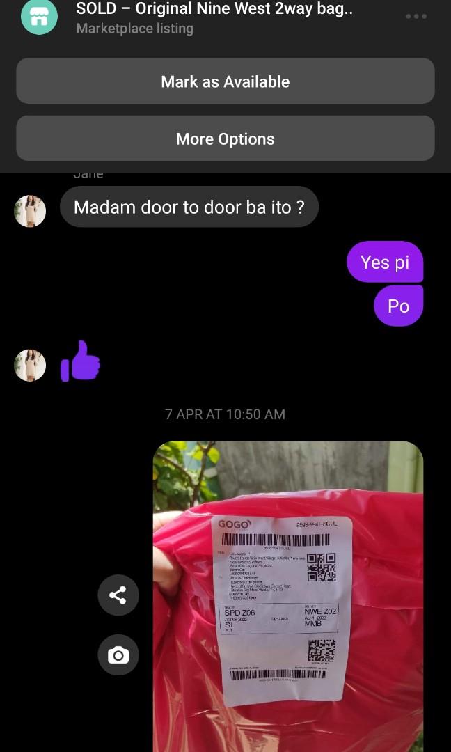 Proof of transaction, Announcements on Carousell