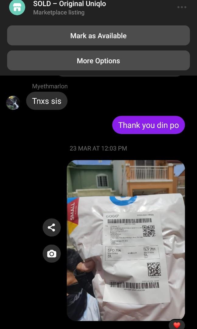 Proof of transaction, Announcements on Carousell