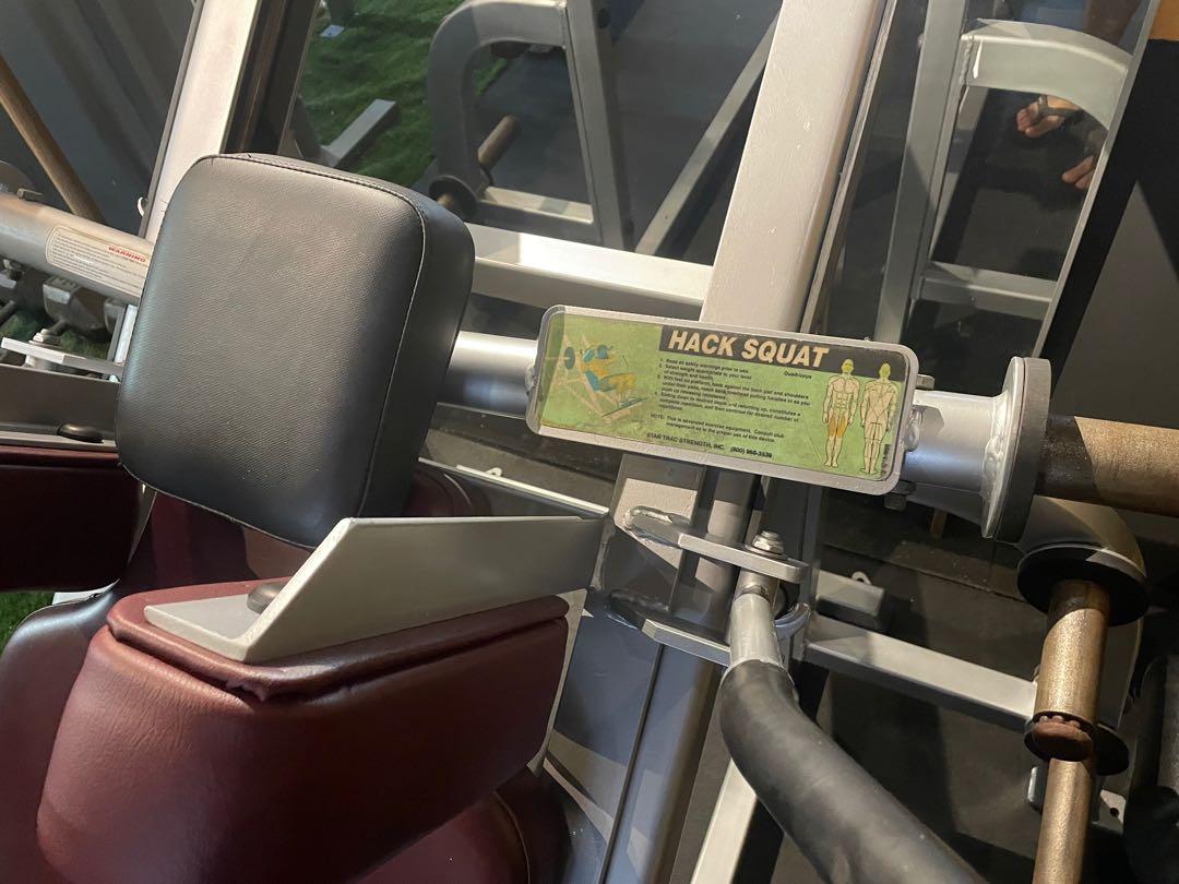 Rare legendary flex fitness star Trac startrac hack squat gym quad leg ...