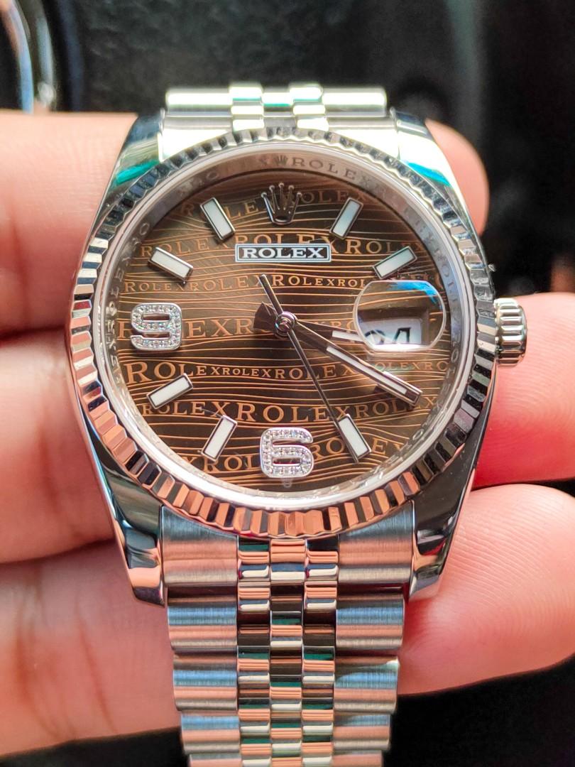 RARE ROLEX DATEJUST BRONZE WAVE DIAL., Luxury, Watches on Carousell
