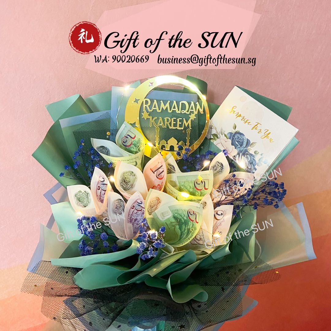 Hari Raya Flower / Money Flower Bouquet / Money Raya, Hobbies & Toys ...