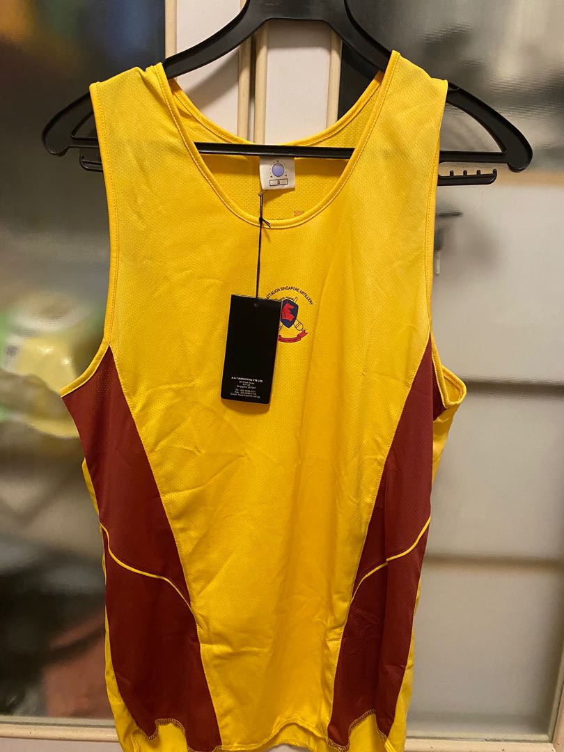 SAF PT army singlet, Men's Fashion, Activewear on Carousell