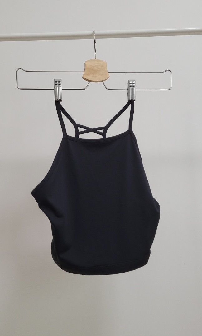 Sexy open back criss cross haltar neck top, Women's Fashion, Tops ...