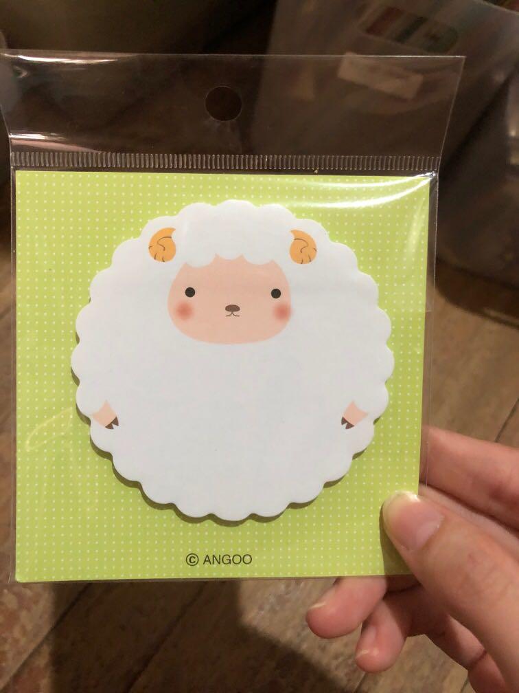 Sheep sticky note, Hobbies & Toys, Stationery & Craft, Other Stationery ...