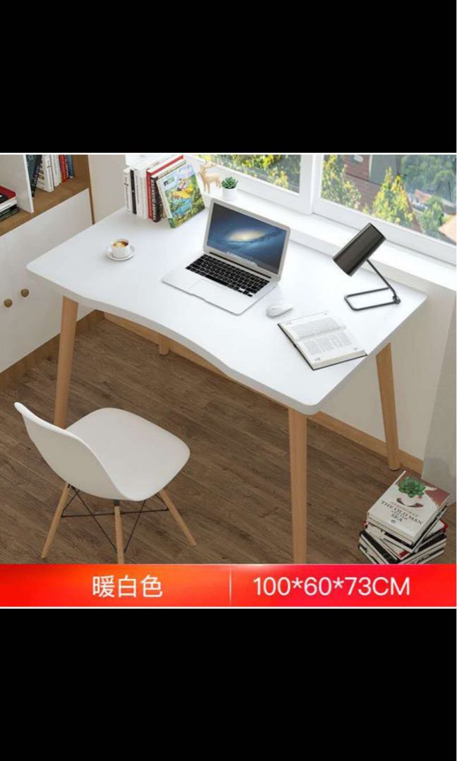 Study table (curved), Furniture & Home Living, Furniture, Tables & Sets ...