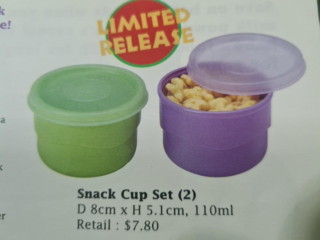 Tupperware Snack Cup set 110ml, Furniture & Home Living, Kitchenware ...