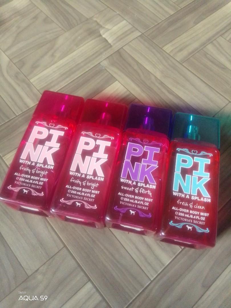 Victoria secret pink cologne with swatch floral rubber watch, Beauty ...