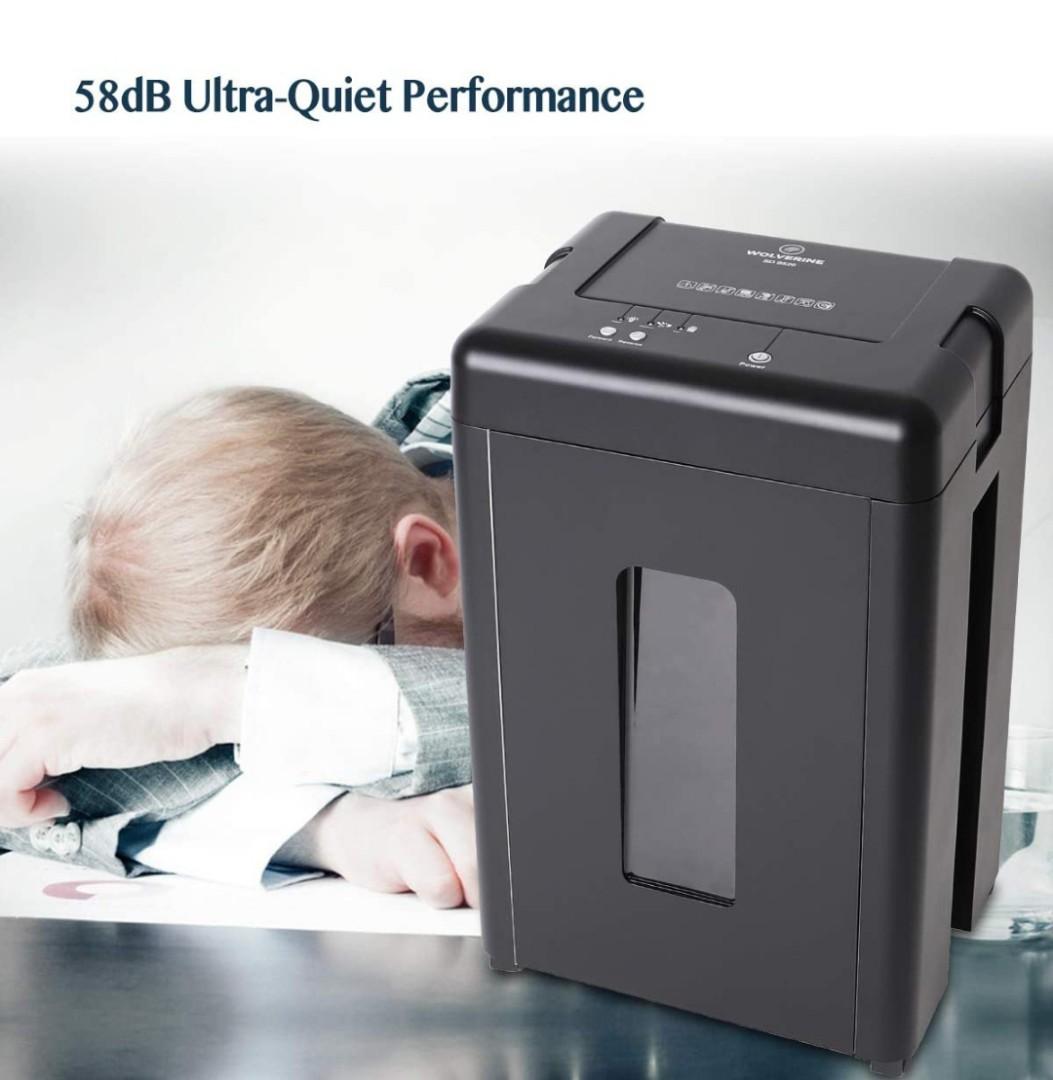 WOLVERINE 15-Sheet Super Micro Cut High Security Level P-5 Heavy Duty ...