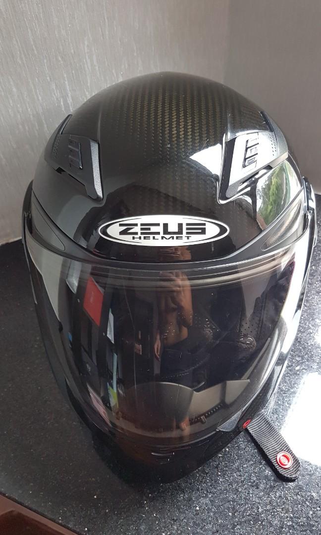 Zeus Carbon Flip-up Helmet, 電單車買賣 - Carousell
