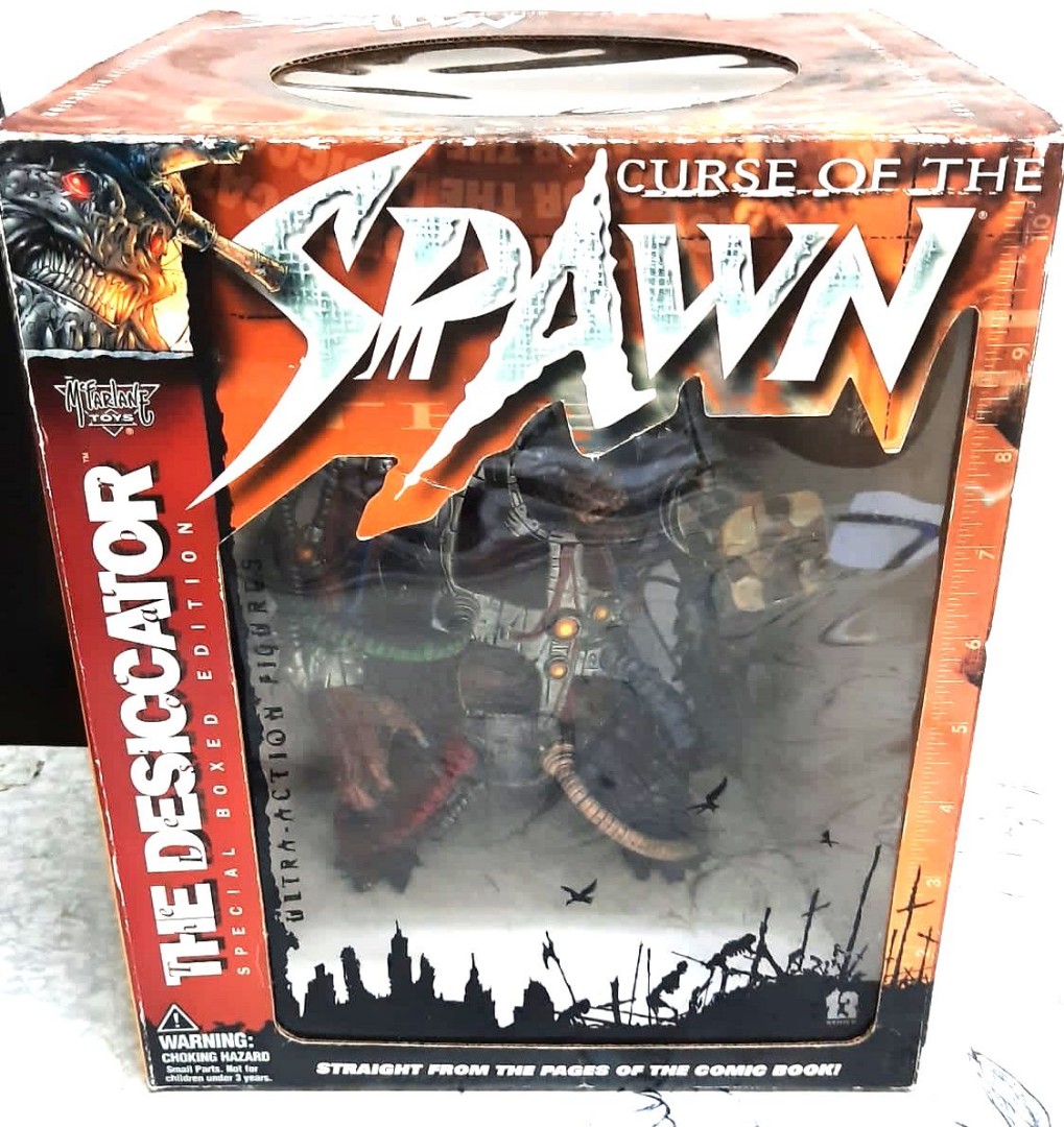 絕版1998年SPAWN 再生俠 CURSE OF THE SPAWN THE DESICCATOR FIGURE, 興趣及遊戲, 玩具 ...