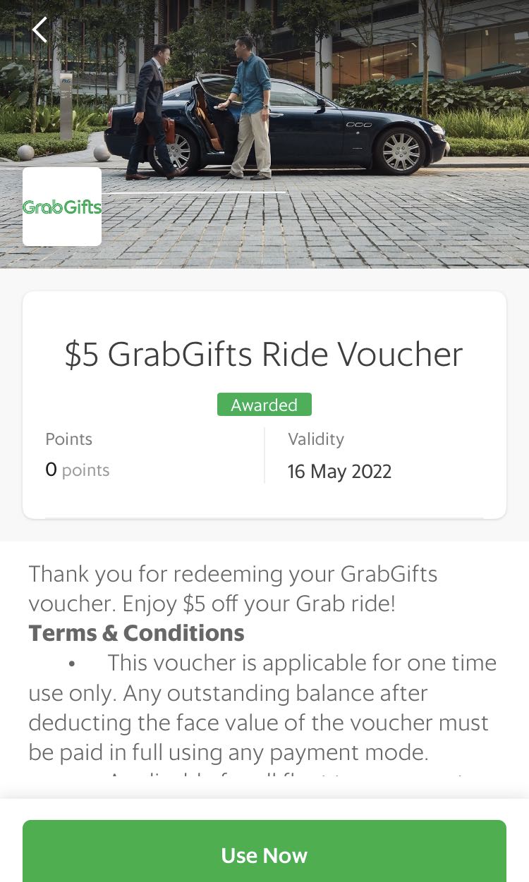 $5 Grabride voucher, Tickets & Vouchers, Vouchers on Carousell