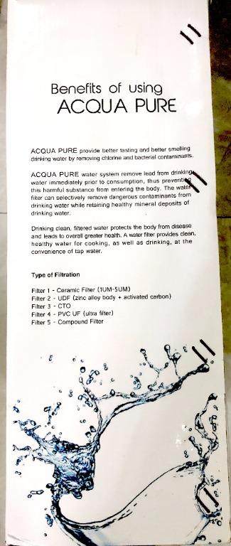 ACQUA PURE WATER SYSTEM, purifier brand new, TV & Home Appliances ...