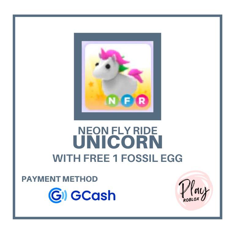 Adopt Me - NFR Unicorn / Neon Fly Ride Unicorn, Hobbies & Toys, Toys ...