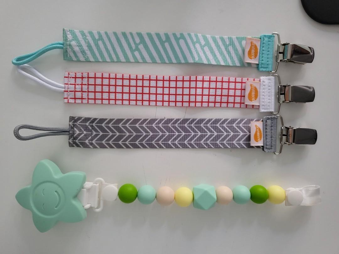 Assorted pacifier clips, Babies & Kids, Nursing & Feeding, Soothers ...